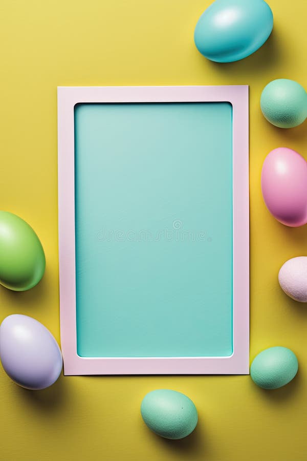 Easter Egg and Frame. Multi Colored Eggs Stock Illustration ...