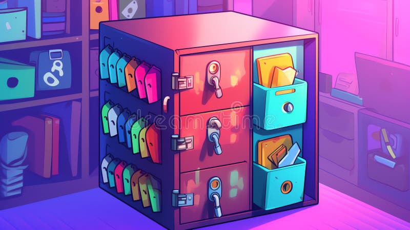 Generative AI Electronic Files Organization- Stock Illustration ...