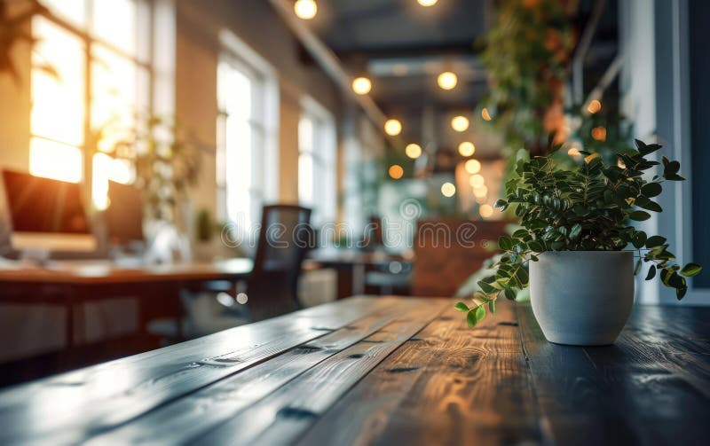 Elegant Modern Office Interior: Beautiful Blurred Background with Soft ...