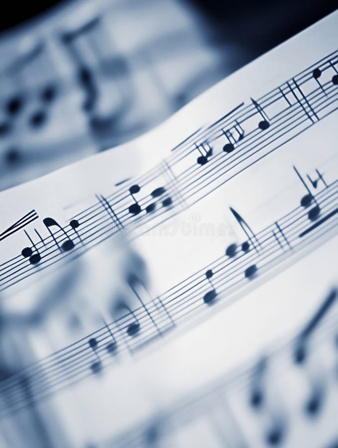 Generative AI Elegant Music Notes on Sheet Paper with Soft Focus for ...