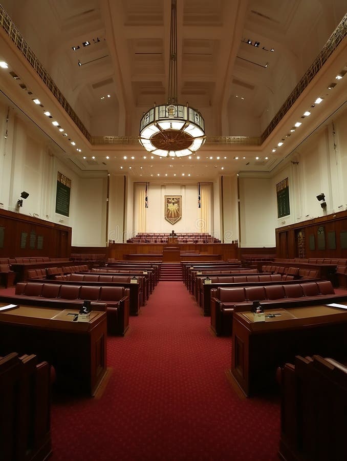 Generative AI Elegantly Designed Interior of a Formal Legislative ...