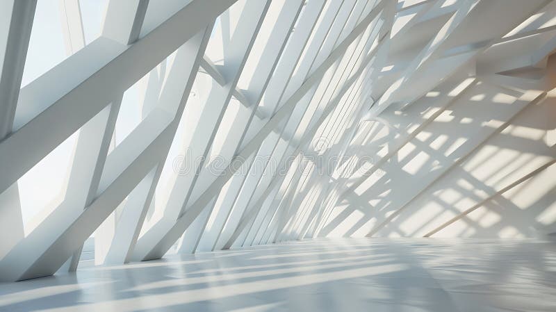 Generative AI Empty Building Structure with Geometric Structure, 3d ...