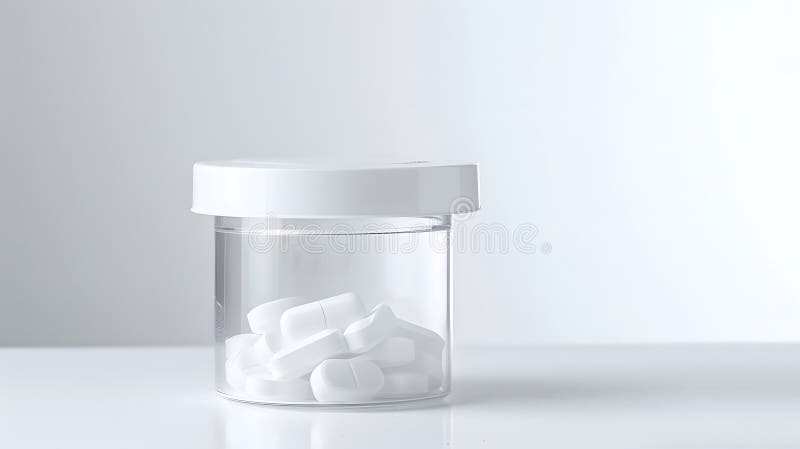 Generative AI Empty and Closed Plastic Transparent Jar Container for ...