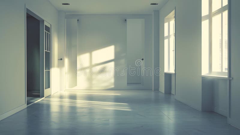 Generative AI Empty Modern Apartment Empty Spaces Business Concept ...