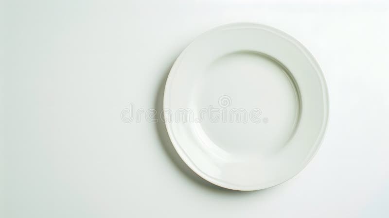 Generative AI Empty Plate Isolated on White Background Business Concept ...