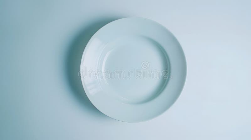 Generative AI Empty Plate Isolated on White Background Business Concept ...