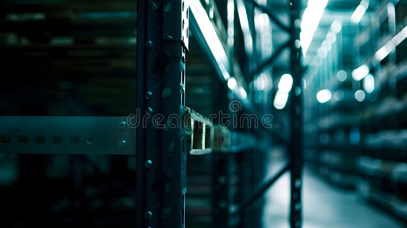Generative AI Empty Rack at Logistics Warehouse Business Concept. Stock ...