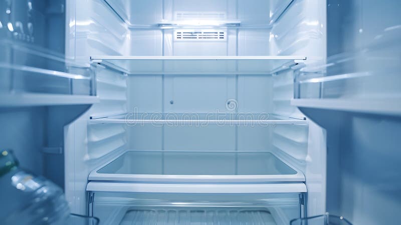 Generative AI an Empty Refrigerator Inside an Empty Clean Refrigerator ...