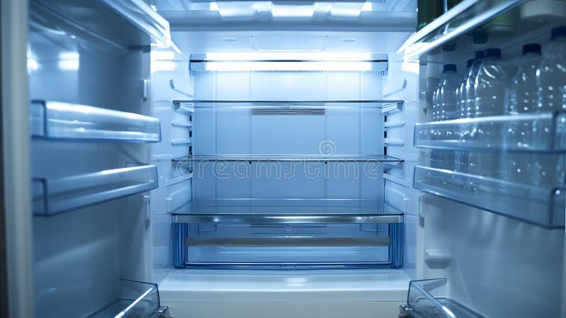 Generative AI an Empty Refrigerator Inside an Empty Clean Refrigerator ...