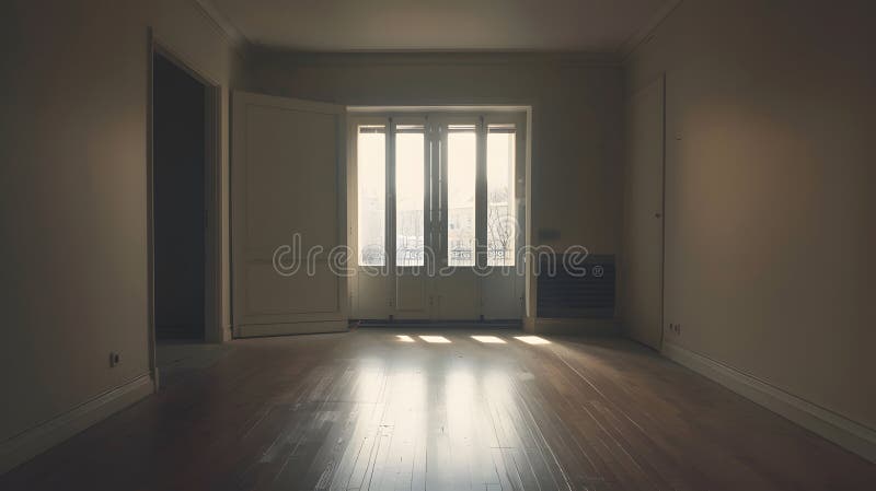 Generative AI Empty Room in Apartment Under Refurbish Work Business ...