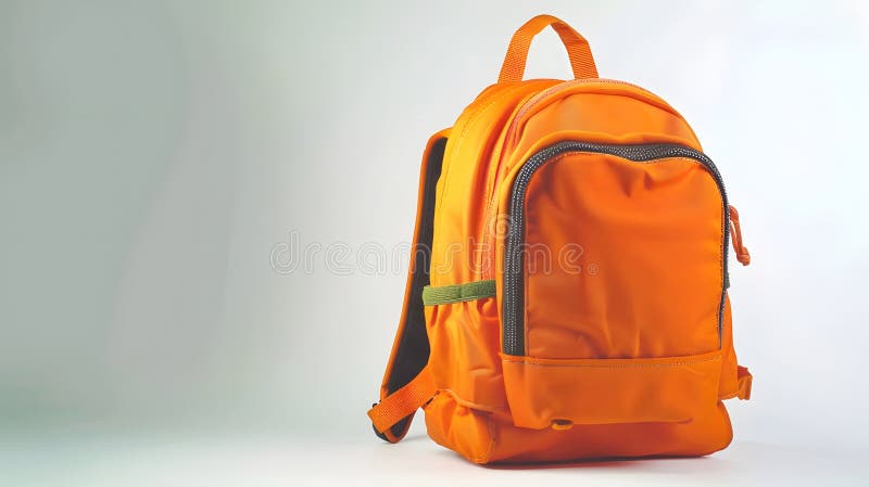 Generative AI Empty School Backpack on White Background Business ...