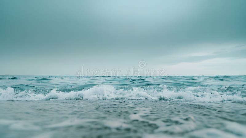 Generative AI Empty Sea and Beach Background with Copy Space Business ...