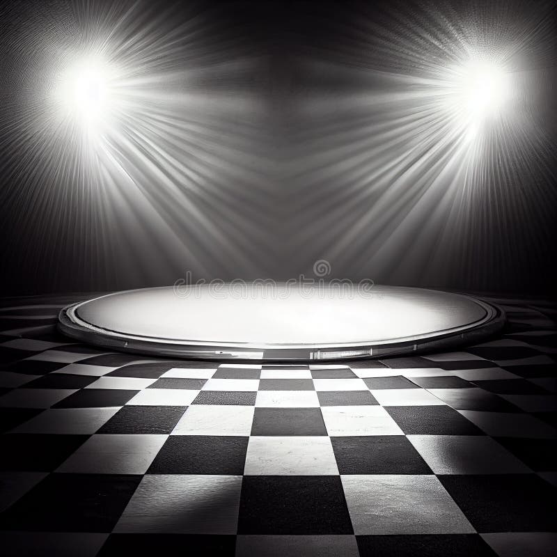 Empty Stage with Reflector and Floor Stock Illustration - Illustration ...