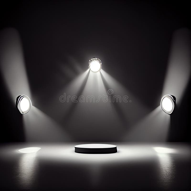 Empty red stage with heart stock illustration. Illustration of empty ...