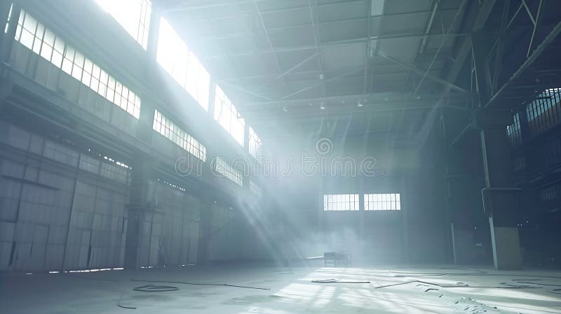 Generative AI Empty Steel Structure Building, Abandoned Factory ...
