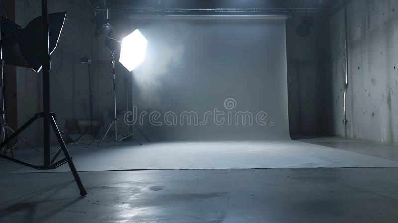 Generative AI Empty Studio Background, Concrete Texture Business ...
