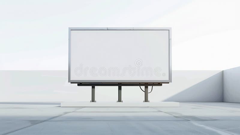 Generative AI Empty White Billboard Mockup Background Business Concept ...