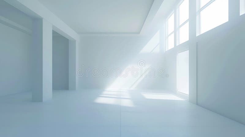 Generative AI Empty White Room Business Concept. Stock Image - Image of ...