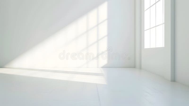 Generative AI Empty White Room Business Concept. Stock Illustration ...