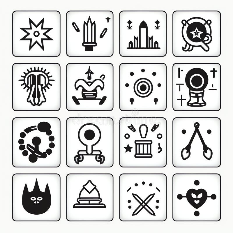 Generative AI Esoteric Elements Collection- Stock Illustration ...