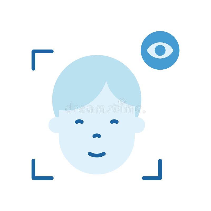 Generative AI Facial Recognition Icon Stock Vector - Illustration of ...