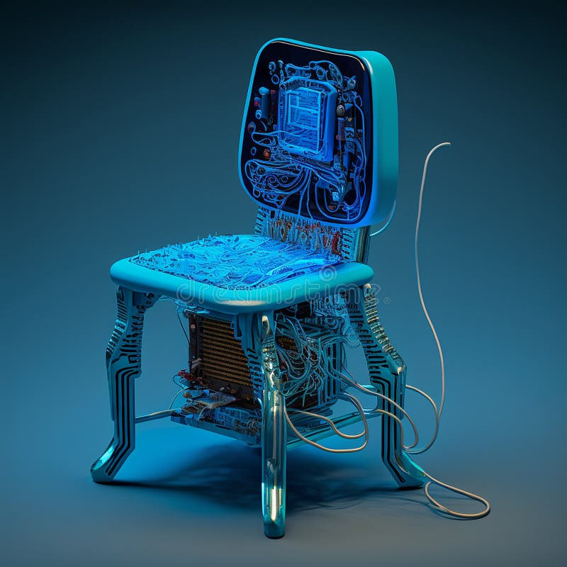 Generative Ai Fantasy Electronic Chair Stock Illustration ...