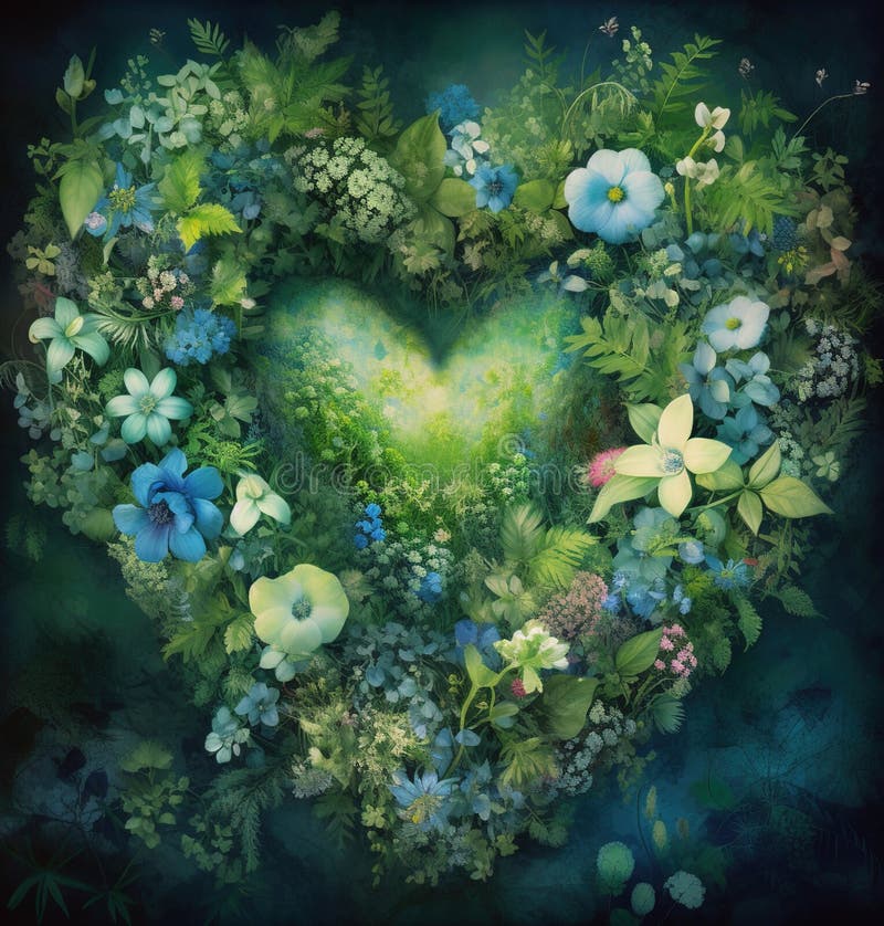 Generative AI: Fantasy Flowers and with Gardens and Path Stock ...