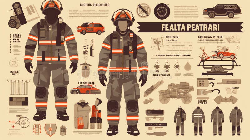 Generative AI Firefighting Hand Drawn Doodle- Stock Illustration ...