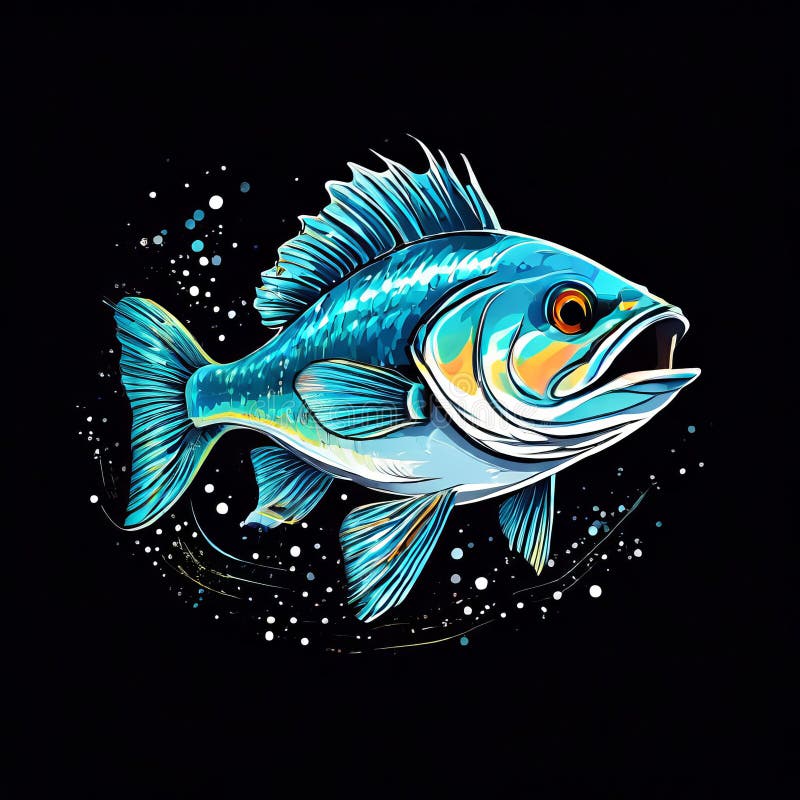 Generative AI, Fish Cartoon Character Stock Illustration - Illustration ...