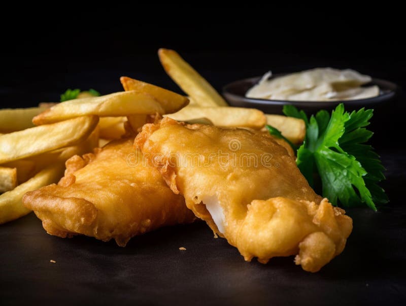 Generative AI. Fish and Chips - a Deliciously Classic British Dish for ...