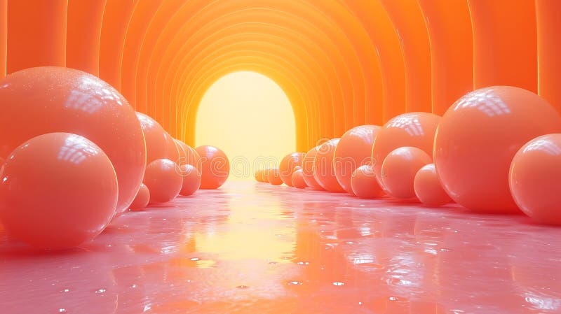 Generative AI Floating Spheres Empty Space for Product Show Business ...