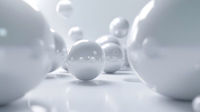 Generative AI Floating Spheres Empty Space for Product Show Business ...