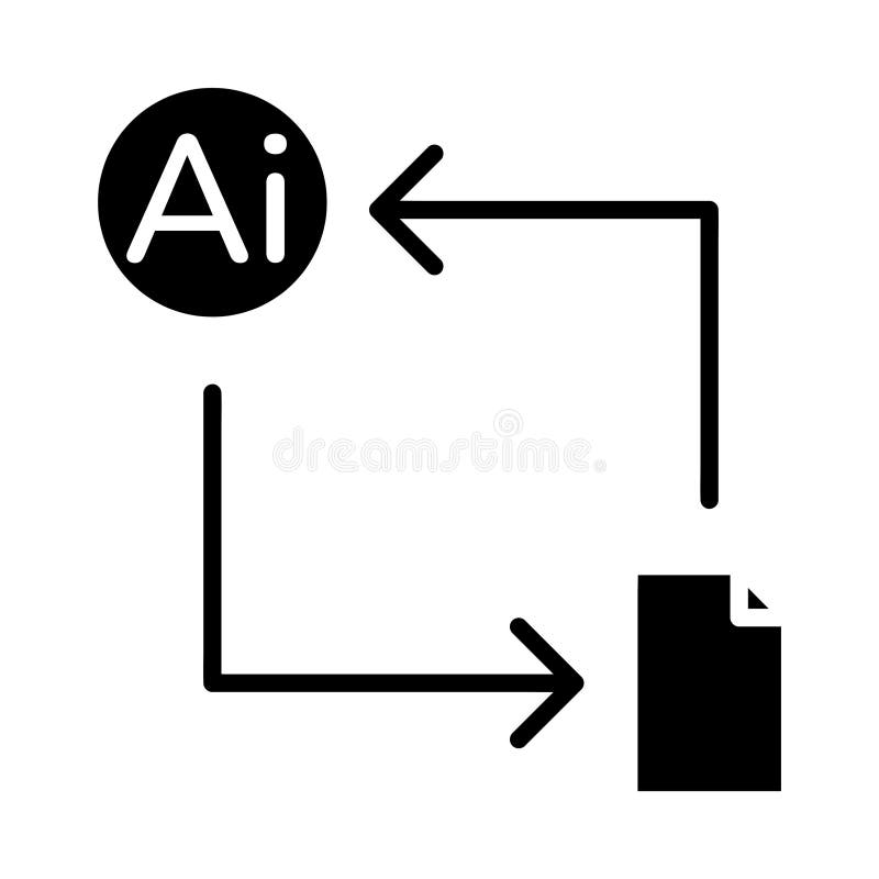 Generative AI Flow Diagram Icon Stock Illustration - Illustration of ...