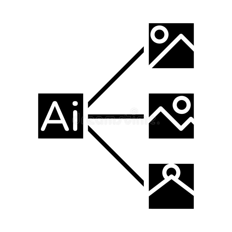 Generative AI flow icon stock illustration. Illustration of analysis ...