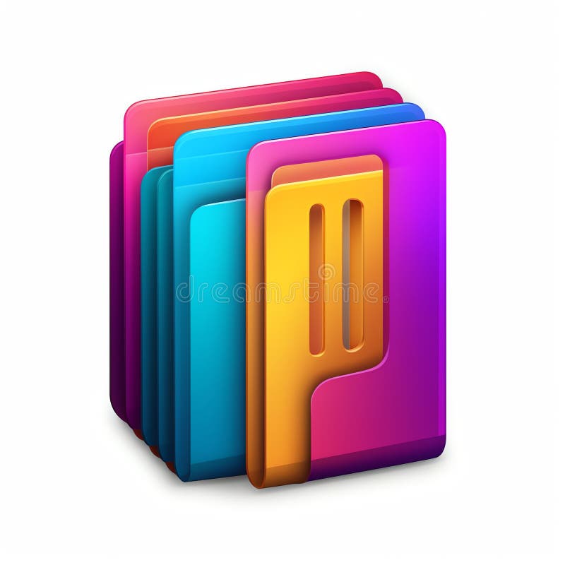 Generative AI Folder Case Archive for- Stock Illustration ...