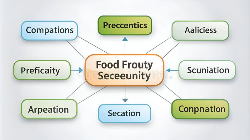 Food Security Mind Map, Concept for Presentations and Reports Stock ...