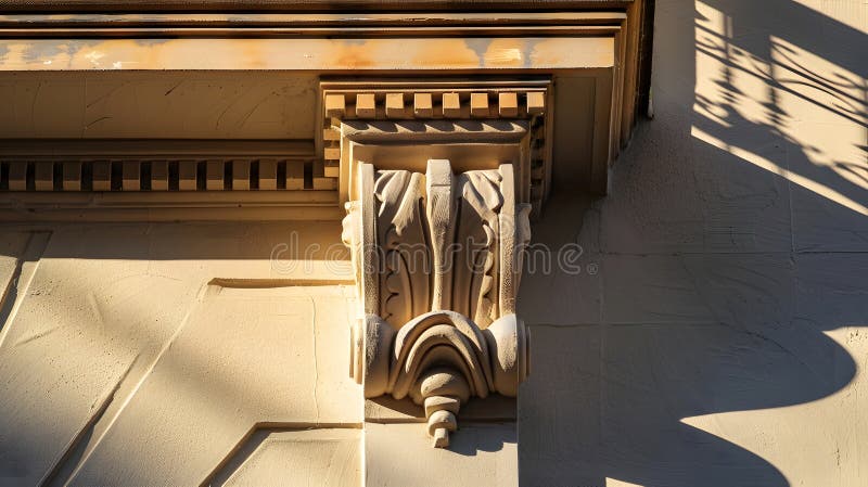 Generative AI a Fragment of the Decorated Cornice of a Historic ...