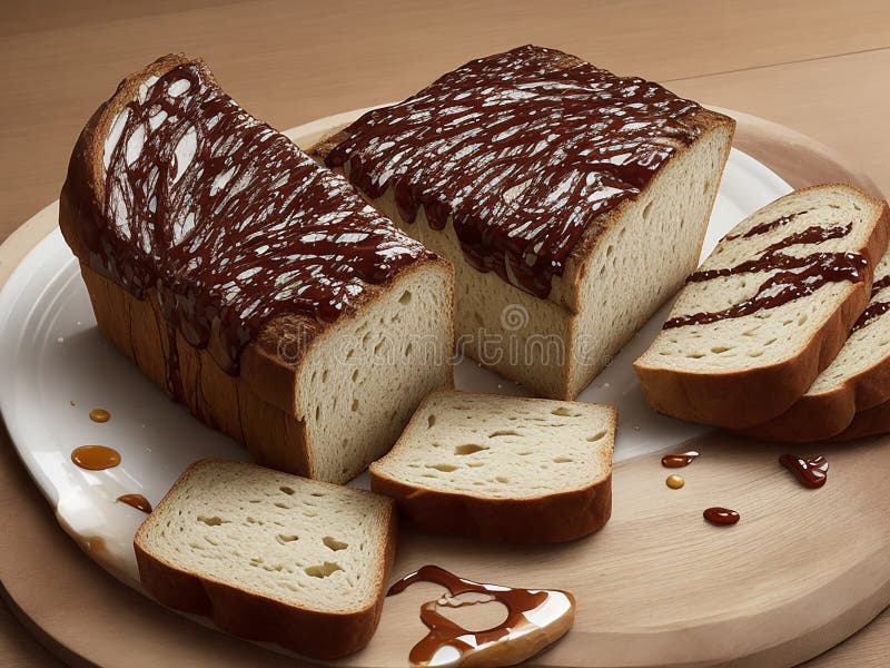 Fresh Bread, Some Whole and Some Cut Stock Illustration - Illustration ...