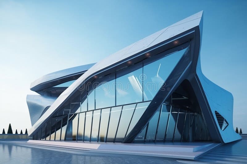 Generative Ai Futuristic Building Exterior Metro Station or Terminal ... Generative Ai Futuristic Building Exterior Metro Station or Terminal ...