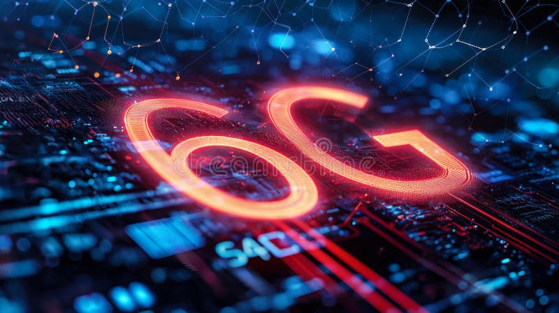Futuristic 6G Network Chip on Circuit Board Illustrating Advanced High ... Futuristic 6G Network Chip on Circuit Board Illustrating Advanced High ...