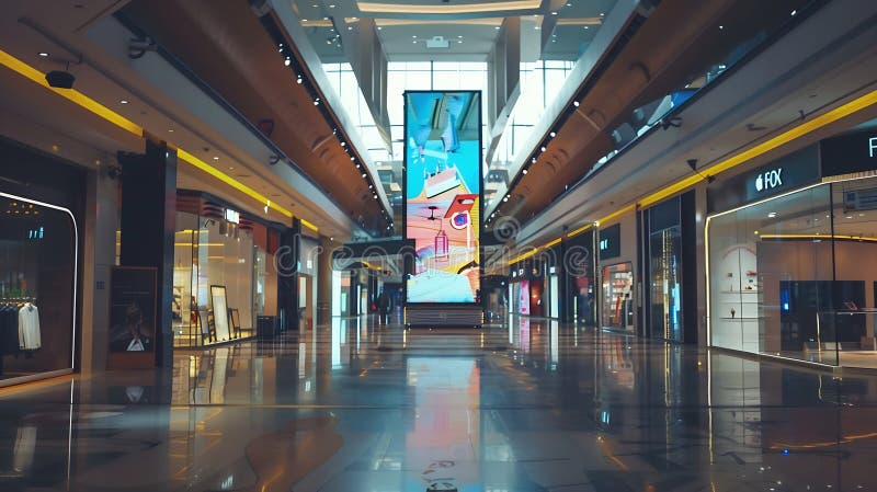 Generative AI Gallery Poster in Mall Business Concept. Stock Image ...