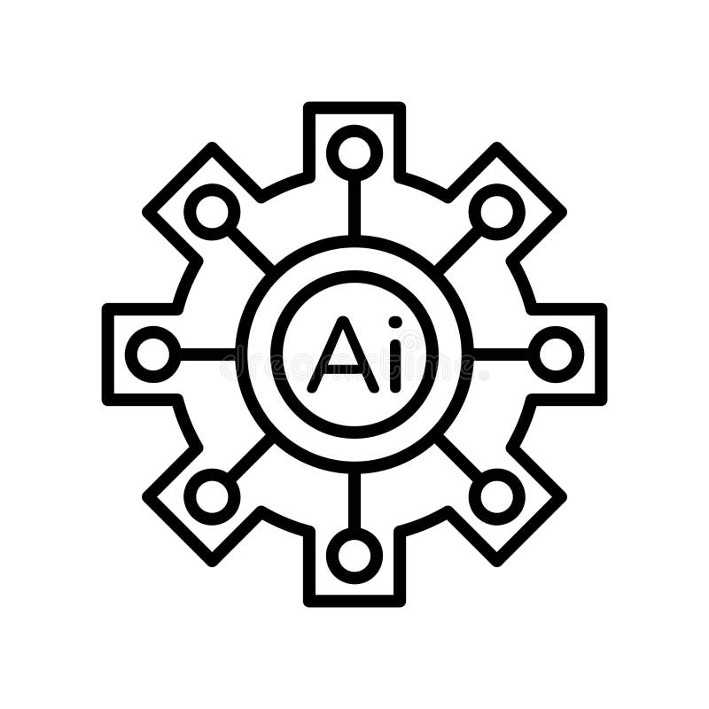 Generative AI gear icon stock vector. Illustration of computing - 362060024