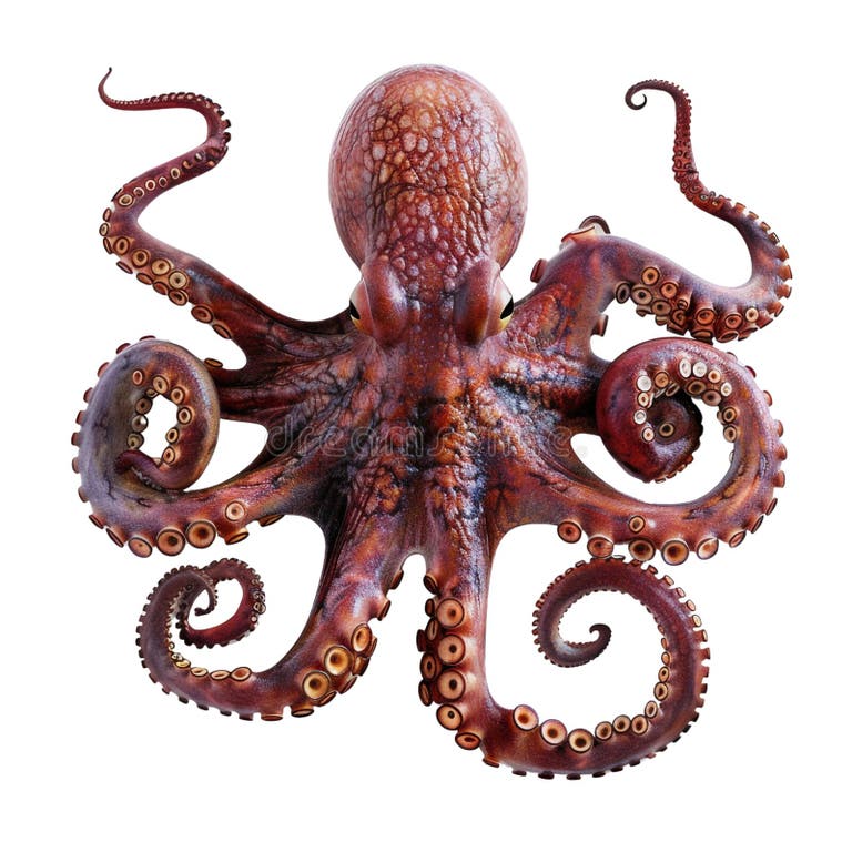 Octopus with Eight Tentacles Stock Photo - Illustration of generative ...