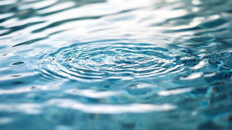 Generative AI Gentle Ripples on a Tranquil Pool Surface Reflecting ...