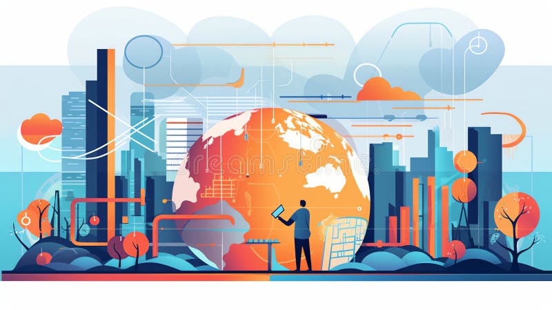 Generative AI Geolocation Concept- Stock Illustration - Illustration of ...