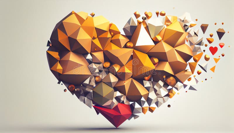 Generative AI, Geometric Heart: a Playful and Precise Arrangement of ...