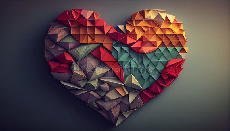 Generative AI, Geometric Heart: a Playful and Precise Arrangement of ...