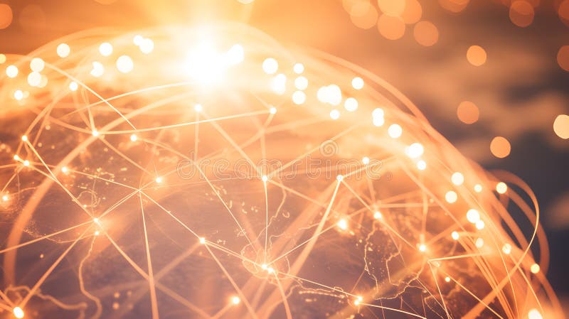 Generative AI Global Communication Network Concept. Digital ...