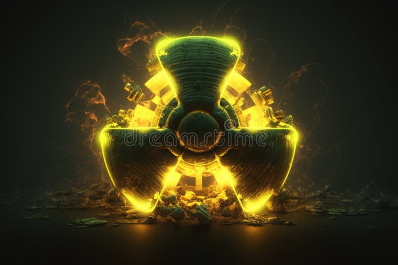 Generative AI of Glowing Three-Dimensional Nuclear Sign Concept for ...