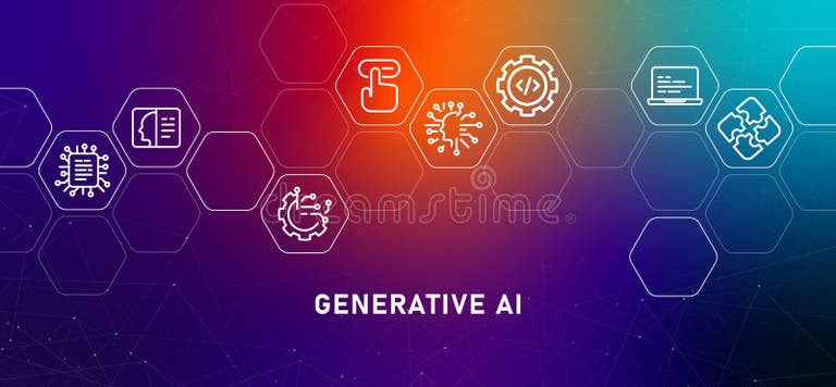 Generative AI Gradient Header Machine Learning Computing Smart System Programming Development ...